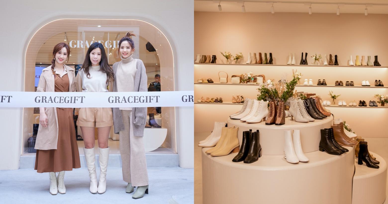 東區絕美鞋店! Grace Gift 首座女鞋X花藝X甜點 複合式概念鞋店開幕 吳姍儒踩訂製鞋為婚前單身耶誕趴準備｜PopDaily 波波黛莉